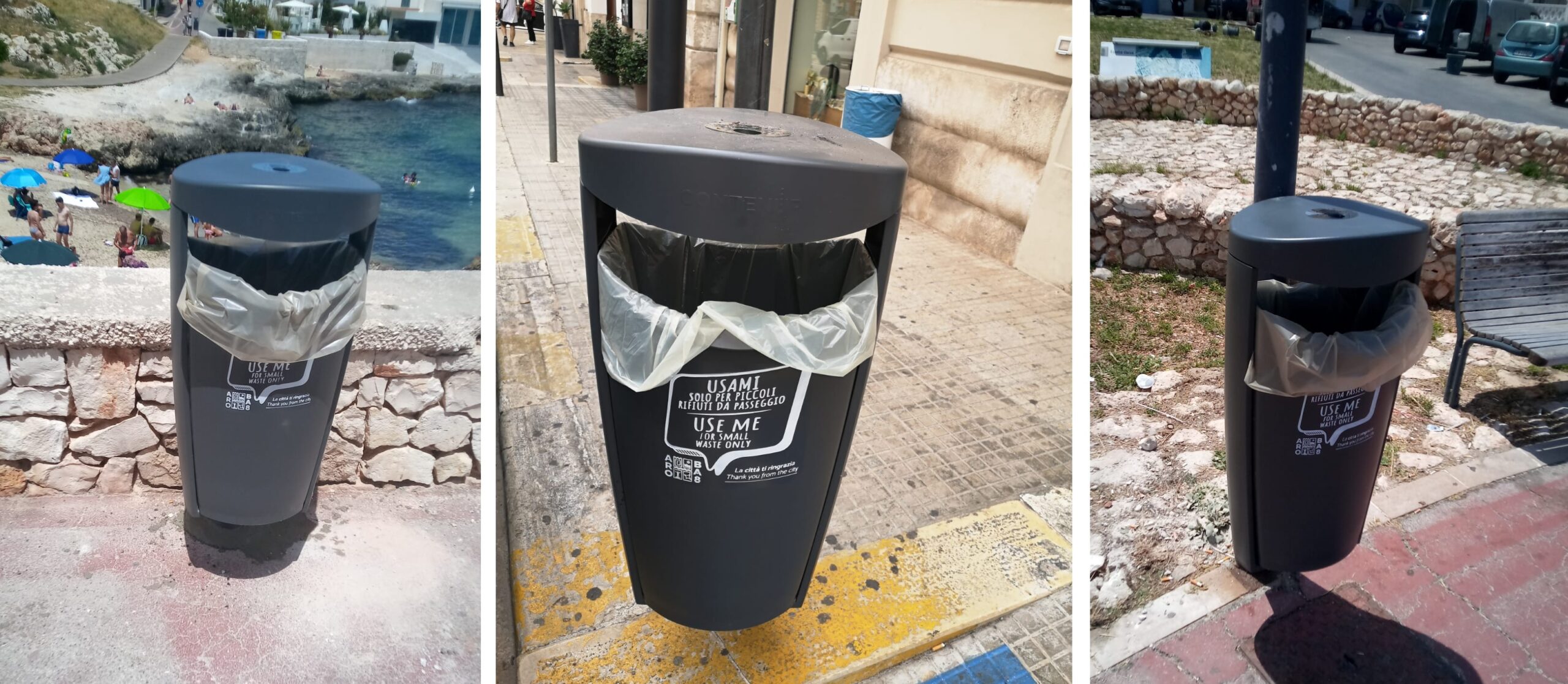 Monopoli, la carica dei nuovi cestini (che rendono la vita dura agli incivili). Arrivano nel ...