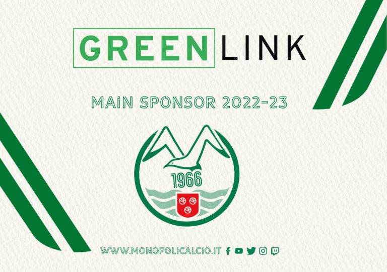 Green Link main sponsor della stagione sportiva 2022/2023 del Monopoli