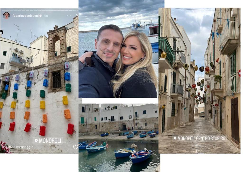 Federica Panicucci, scatti dal week-end a Monopoli con Marco Bacini