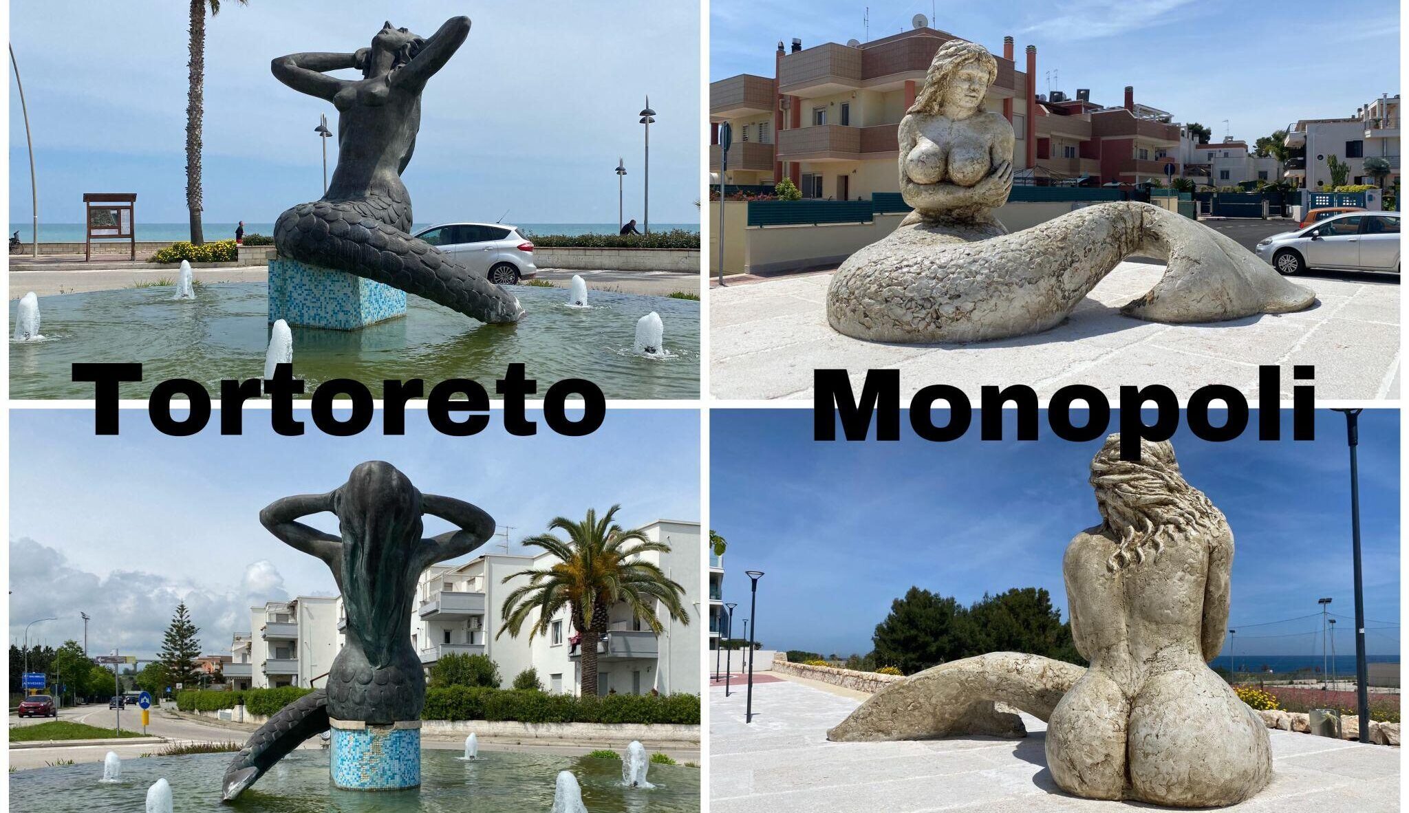 Monopolitani in Abruzzo: ecco un'altra sirena. La statua sul lungomare ...