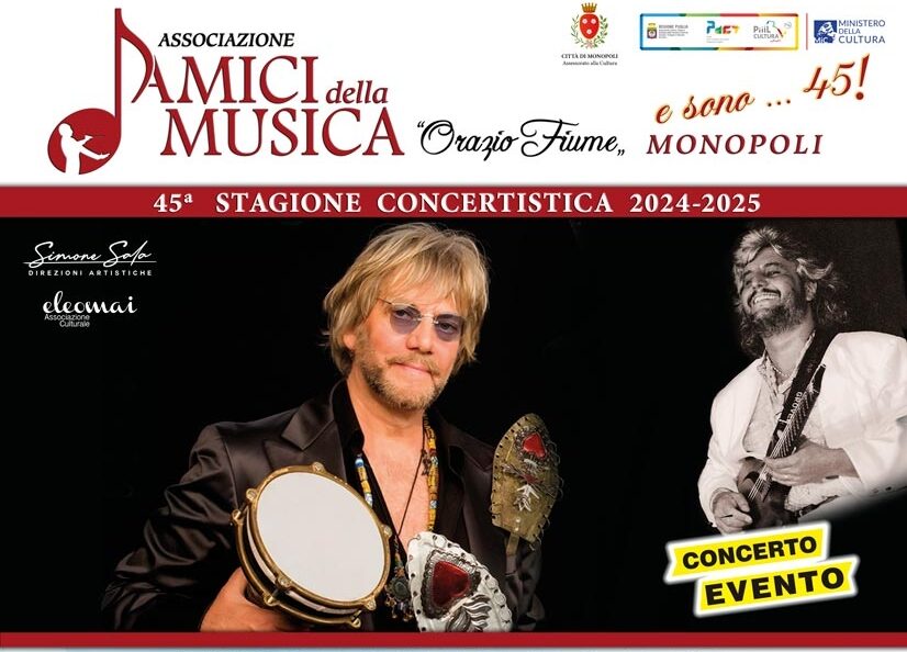 Monopoli, "Un'orchestra per Pino Daniele". Tony Esposito special guest ...
